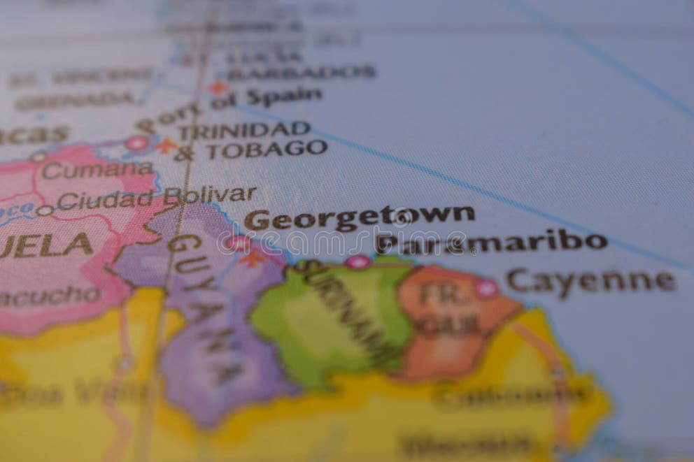 Georgetown on the World Map-Geo Political Map Stock Illustration ...