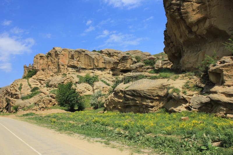 Georgia. Beautiful Cliffs in Uplistsikhe Stock Photo - Image of nature ...