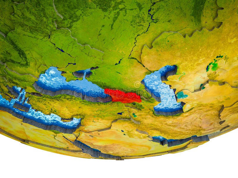 Georgia on 3D Earth stock illustration. Illustration of georgia - 128436819
