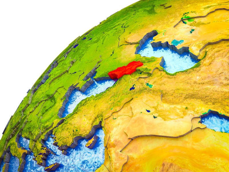 Georgia on 3D Earth stock photo. Image of render, countries - 130267334