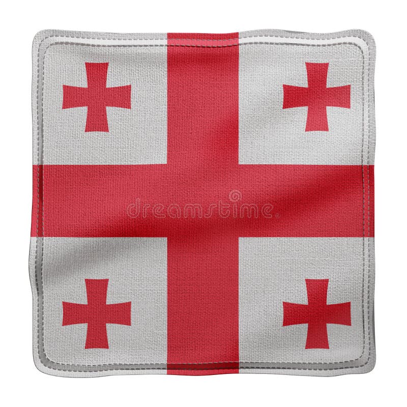 Georgia 3d flag stock illustration. Illustration of fabric - 211666859