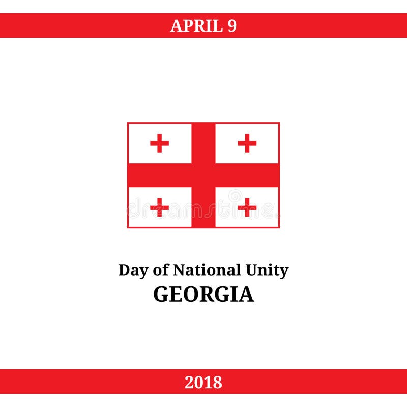 Georgia Day of National Unity Stock Illustration - Illustration of ...