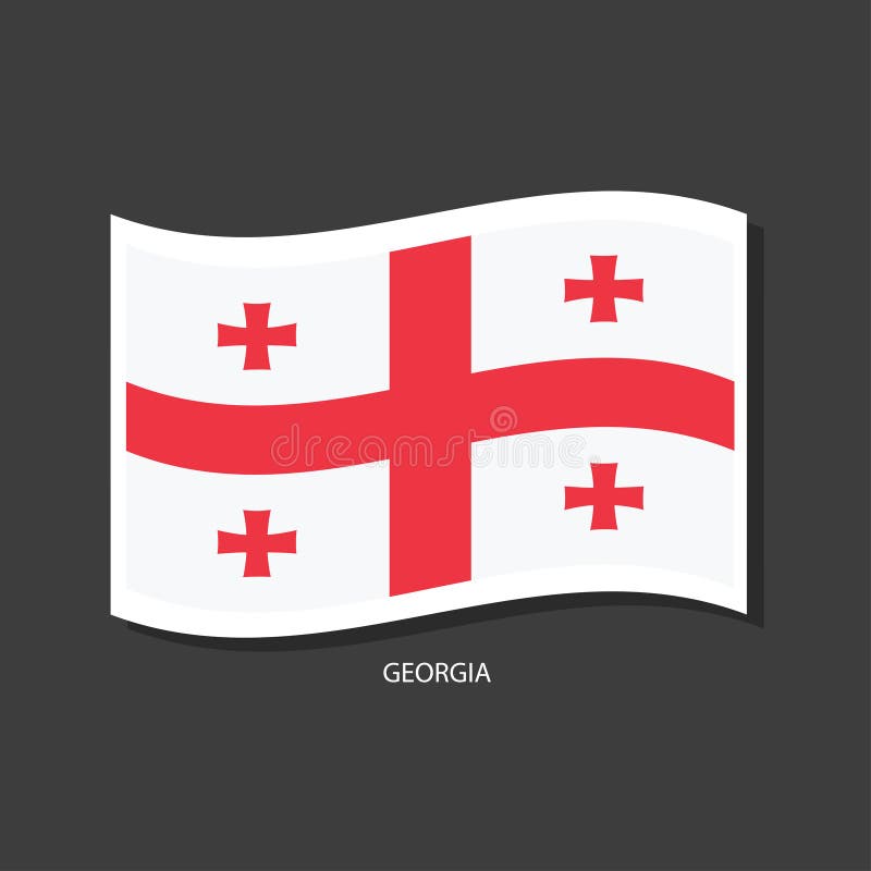 Georgia Drapeau Vectoriel Version Drapeaux Agitant Illustration de ...