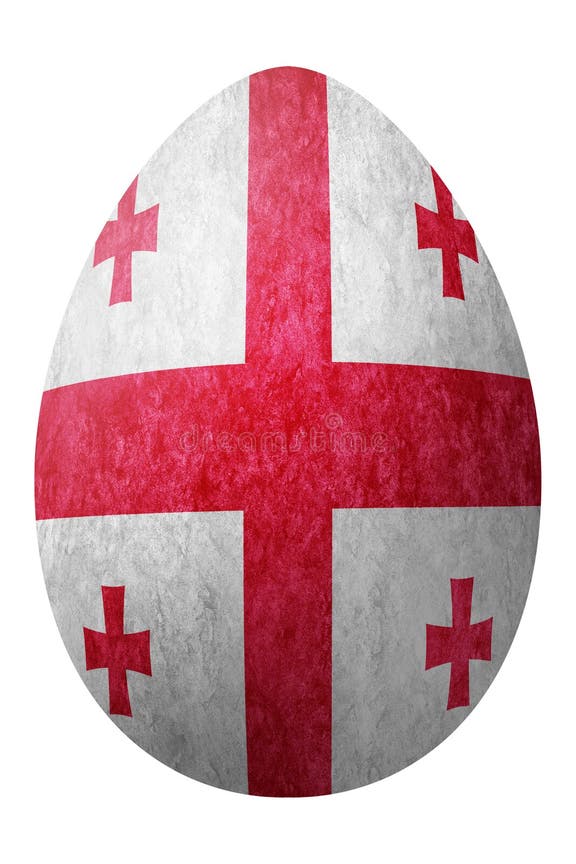 Georgia Easter Egg, National Flag Egg Stock Illustration - Illustration ...