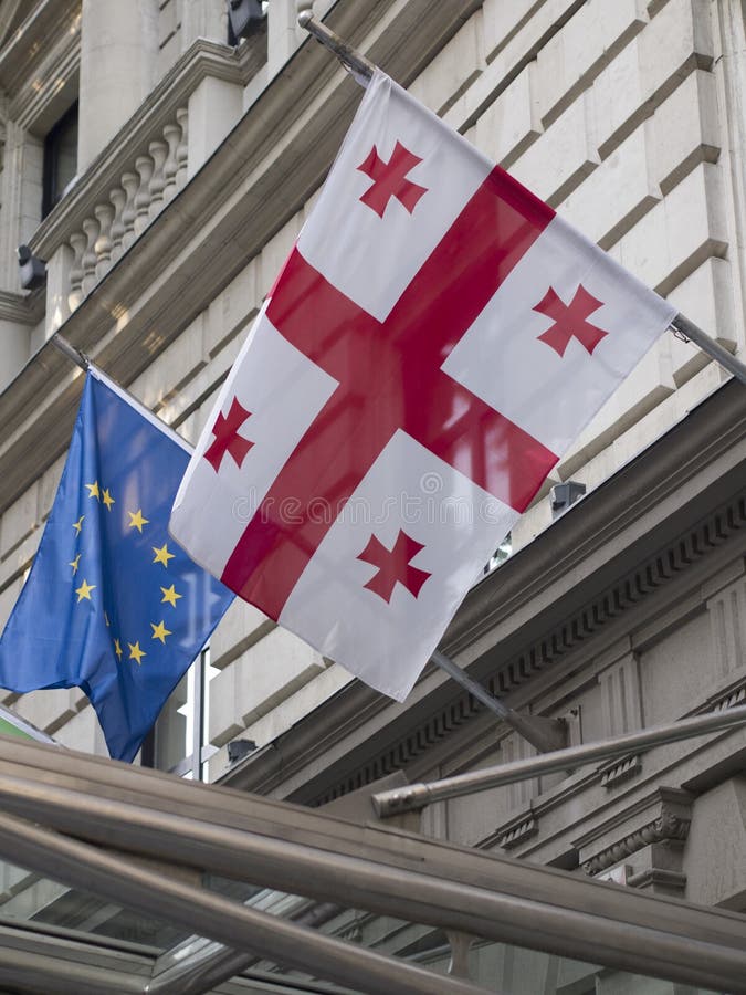 Georgia and the European Union Stock Image - Image of tbilisi, european ...