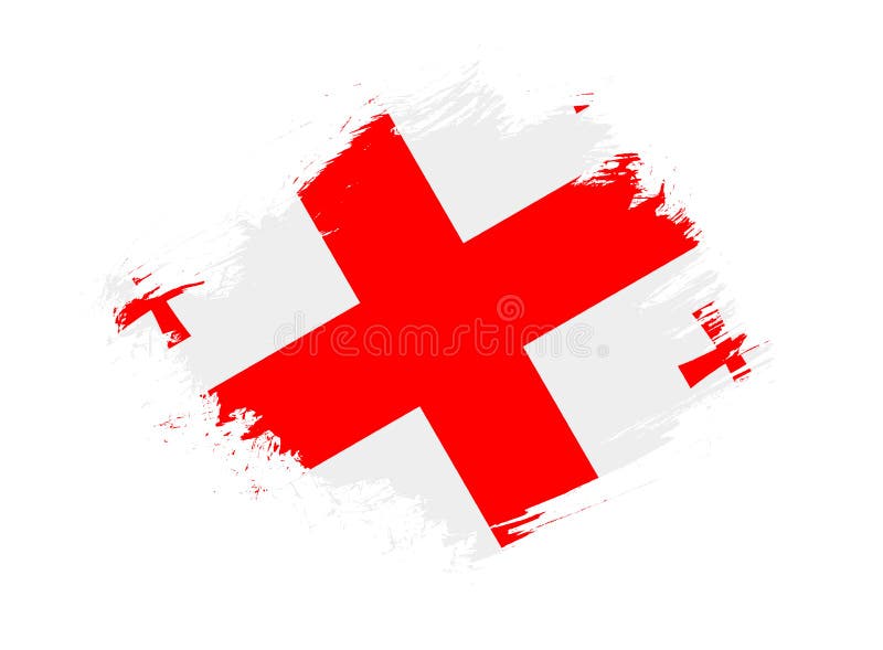 Georgia Flag with Abstract Paint Brush Texture Effect on White ...