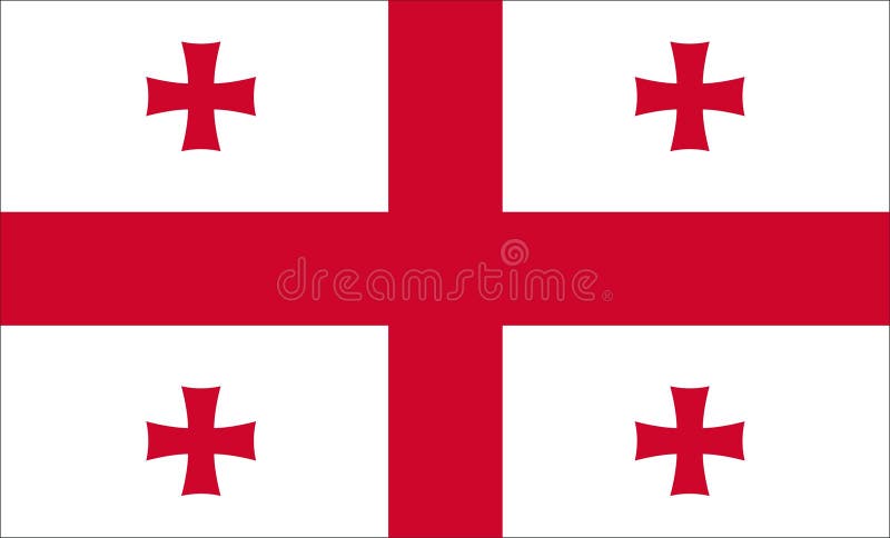 Georgia Flag Design stock vector. Illustration of freedom - 351485686