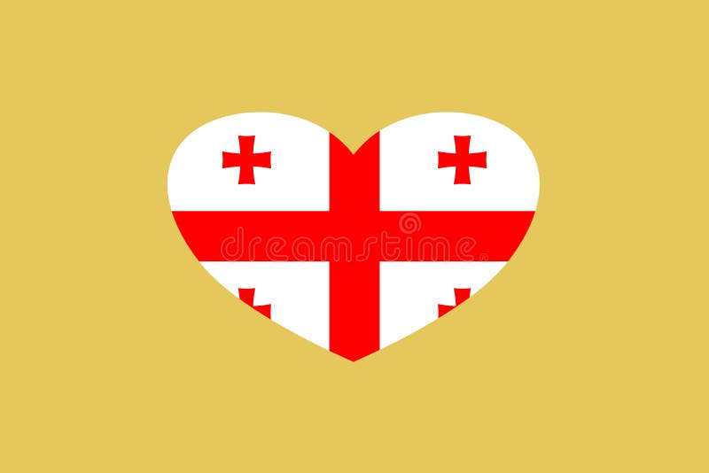 Georgia Country Flag Heart Stock Illustrations – 265 Georgia Country ...