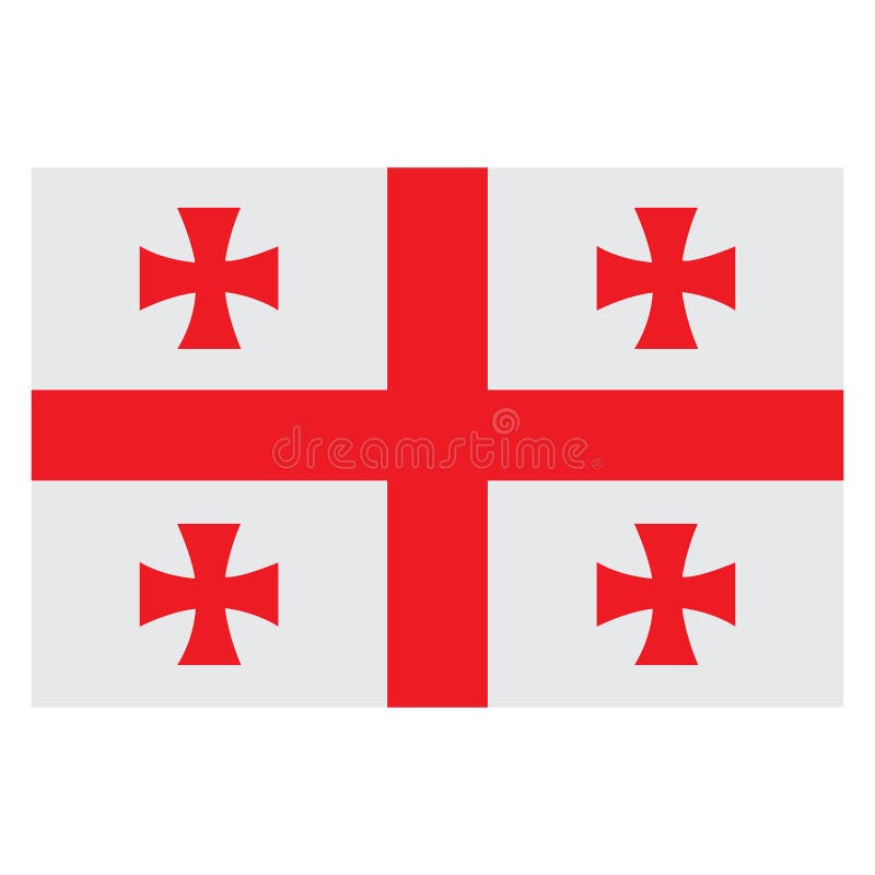 Georgia flag logo stock vector. Illustration of banner - 300069793