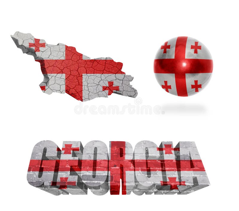 Georgian Symbols stock illustration. Illustration of europe - 100411028