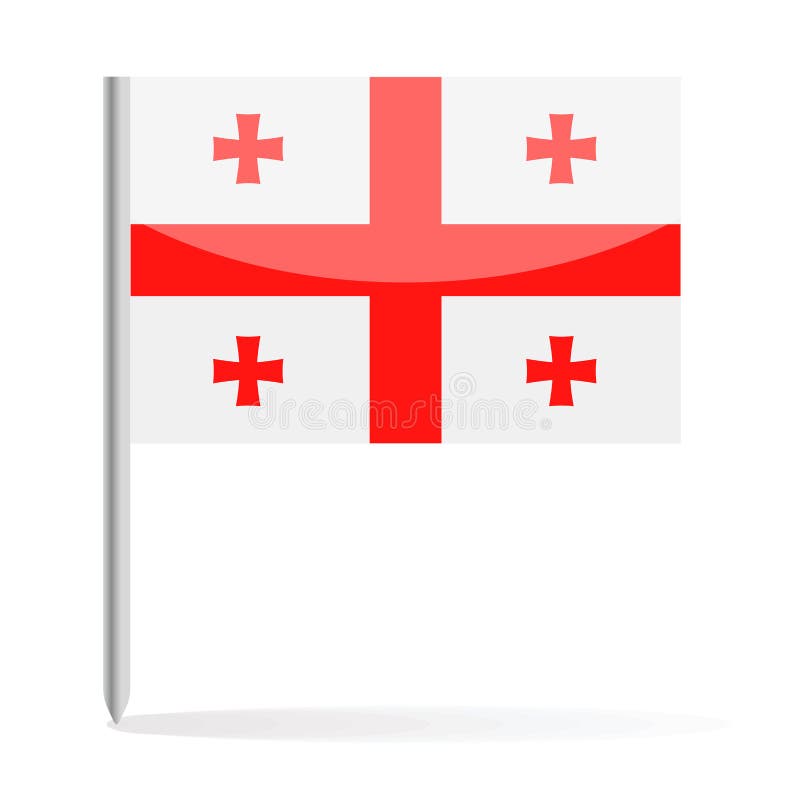 Georgia Flag Pin Vector Icon Illustration Stock - Illustration du ...