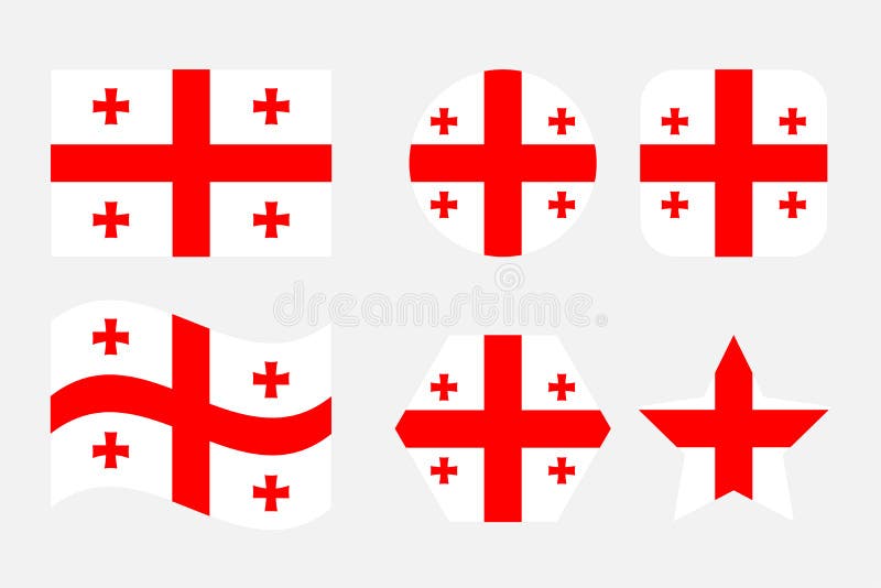 Georgia Flag Simple Illustration for Independence Day or Election Stock ...