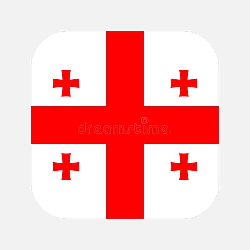 Georgia Flag Simple Illustration for Independence Day or Election Stock ...