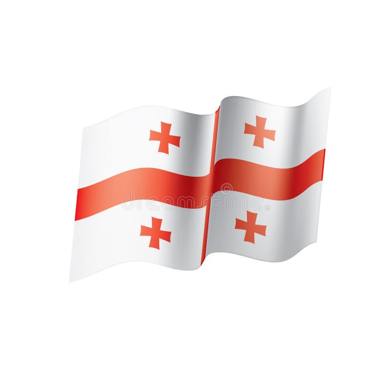 Georgia Flag, Vector Illustration Stock Vector - Illustration of color ...