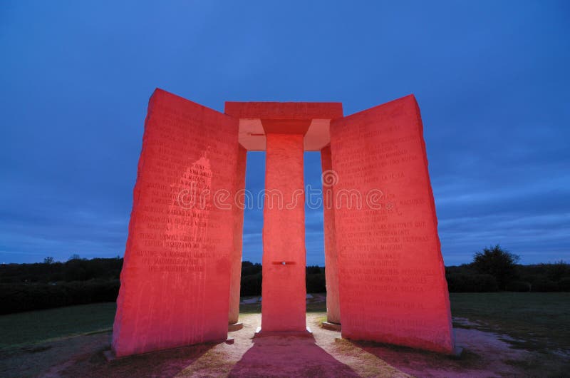 Georgia Guidestones editorial photography. Image of monoliths - 21568627