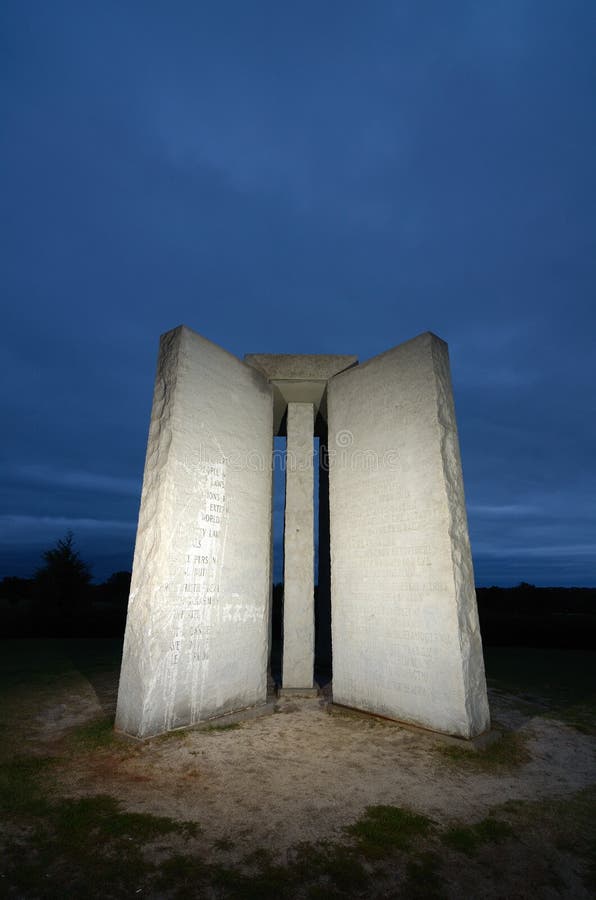 Georgia Guidestones editorial stock image. Image of monolith - 21568659