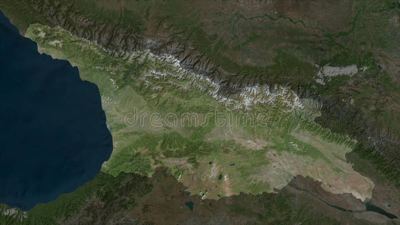 Georgia Highlighted. High-res Satellite Stock Illustration ...