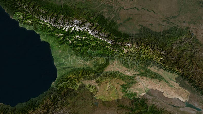 Georgia Highlighted. Low-res Satellite Stock Illustration ...