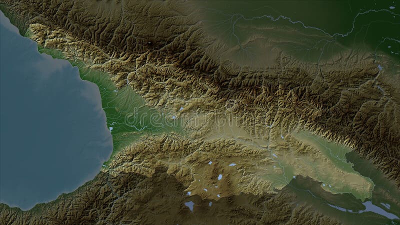 Georgia highlighted. Pale stock illustration. Illustration of ocean ...