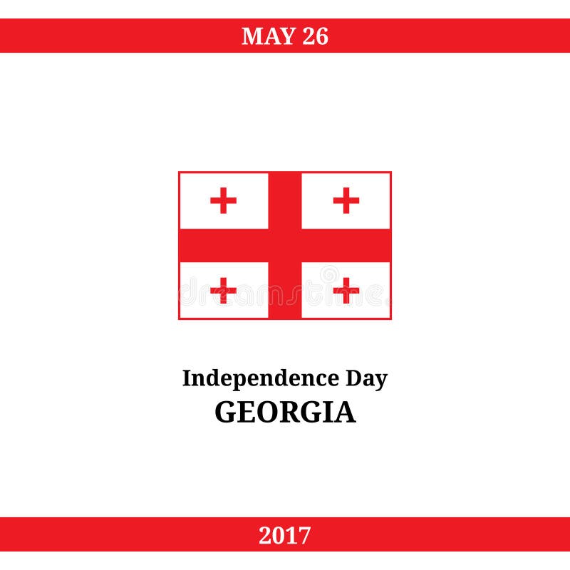 26 May, Georgia Independence Day Congratulatory Design with Georgian ...