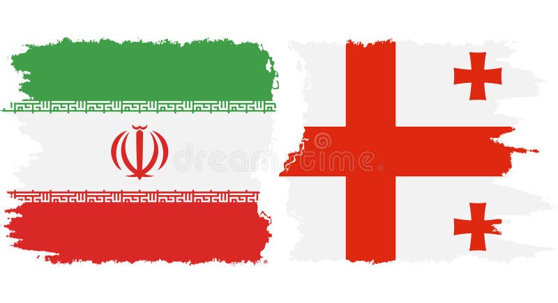 Georgia and Iran Grunge Flags Connection Vector Stock Vector ...
