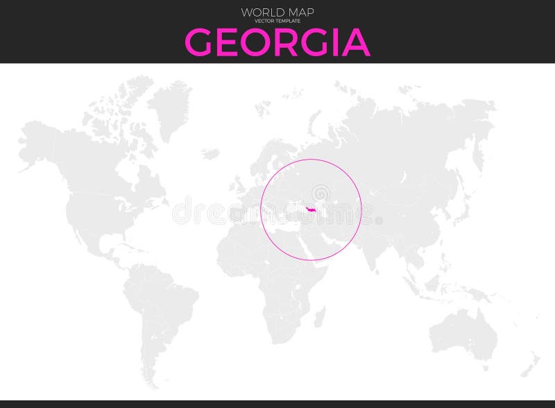 Georgia Location Map ilustración del vector. Ilustración de atlas ...