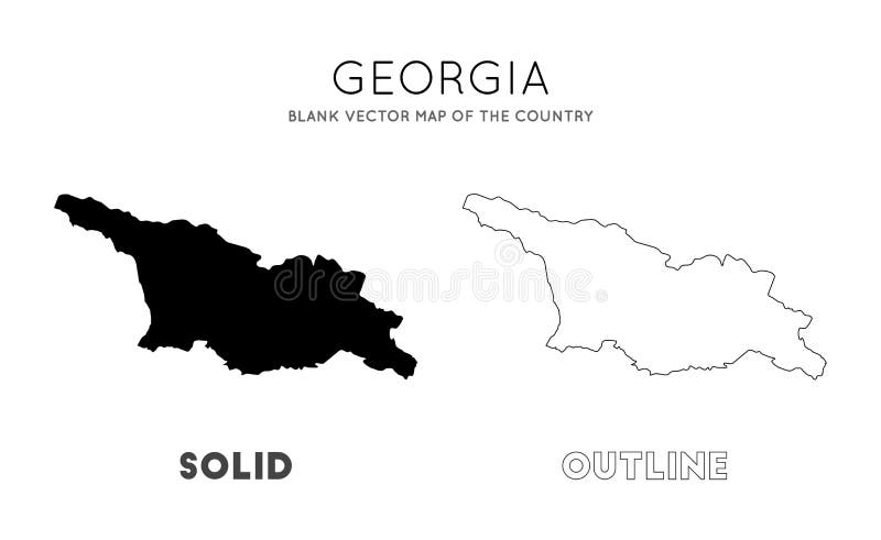 Georgia map. stock vector. Illustration of design, outline - 158525308