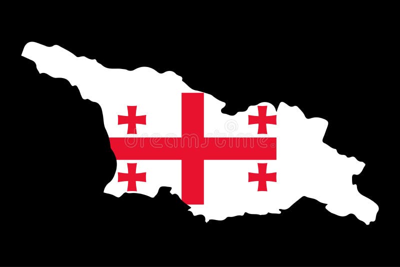 Georgia Map Flag Vector Illustration Stock Vector - Illustration of ...