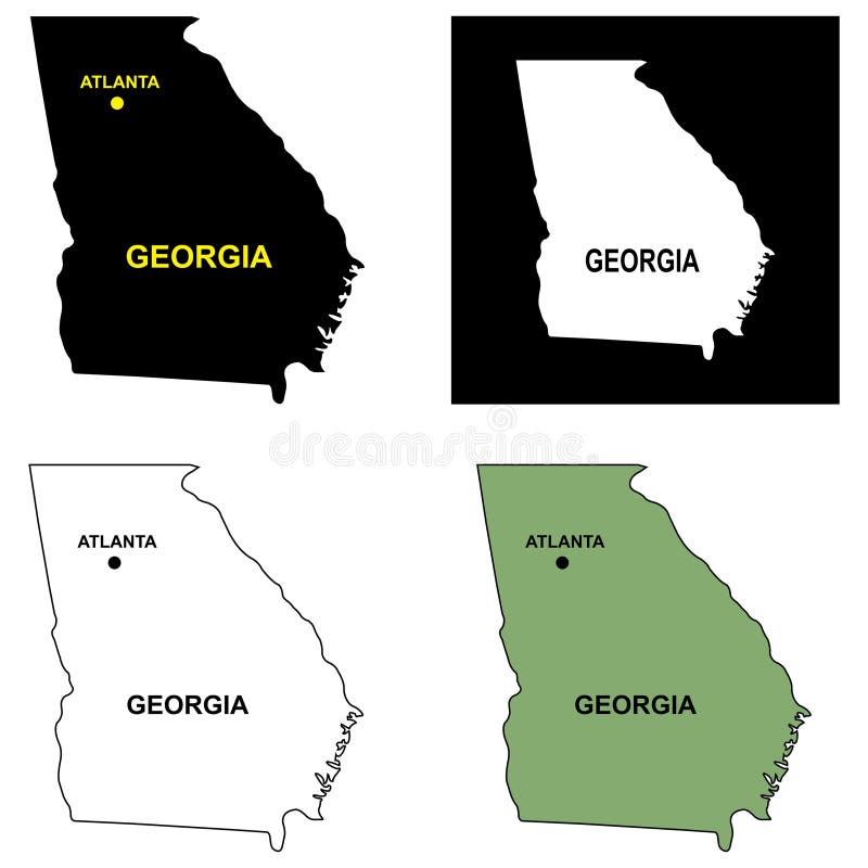 Georgia map icon design stock vector. Illustration of shape - 358685443