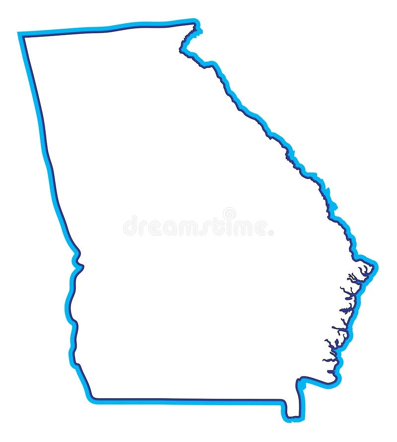Georgia Map Illustration stock illustration. Illustration of southern ...