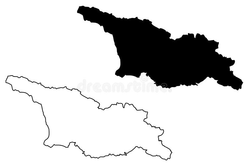 Georgia map vector stock vector. Illustration of contour - 98863744