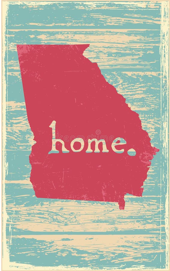 Georgia Nostalgic Rustic Vintage State Vector Sign Stock Vector ...