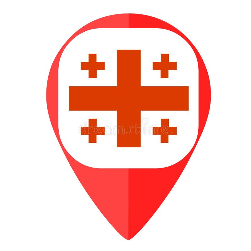 Georgia Pin Marker Pointer Locator Flag Stock Image - Illustration of ...
