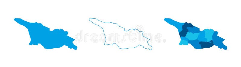 Georgia Political Map of Administrative Divisions Stock Illustration ...