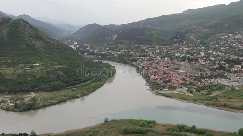 A View of Mtskheta and the Confluence of the Mtkvari and Aragvi Rivers ...