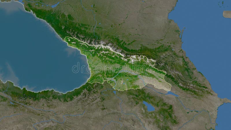 Georgia - Satellite. Composition Stock Illustration - Illustration of ...