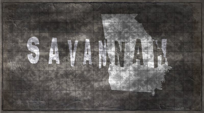 Savannah Georgia Map Historic District Stock Photos - Free & Royalty ...