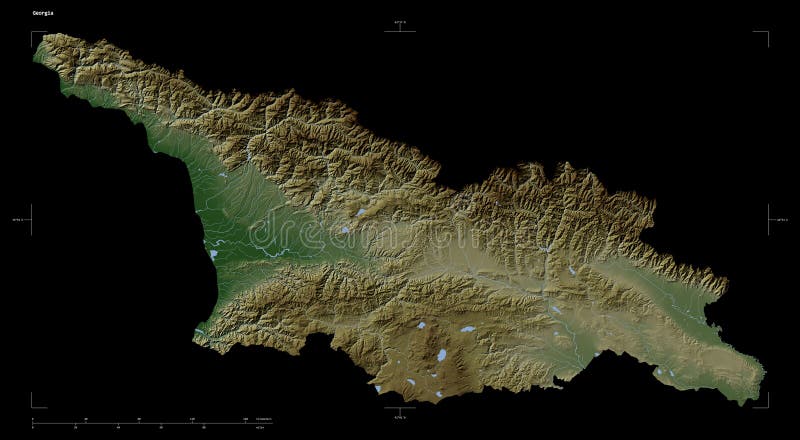 Georgia Shape on Black. Pale Stock Illustration - Illustration of ...