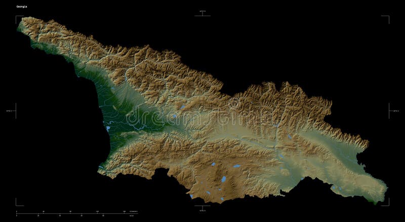 Georgia Shape on Black. Physical Stock Illustration - Illustration of ...