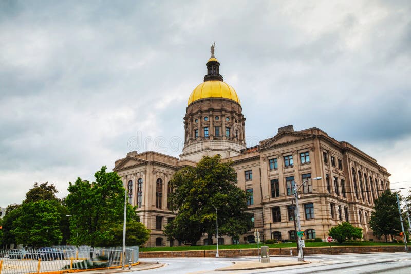 Georgia State Capitol Building in Atlanta Stock Image - Image of dome ...