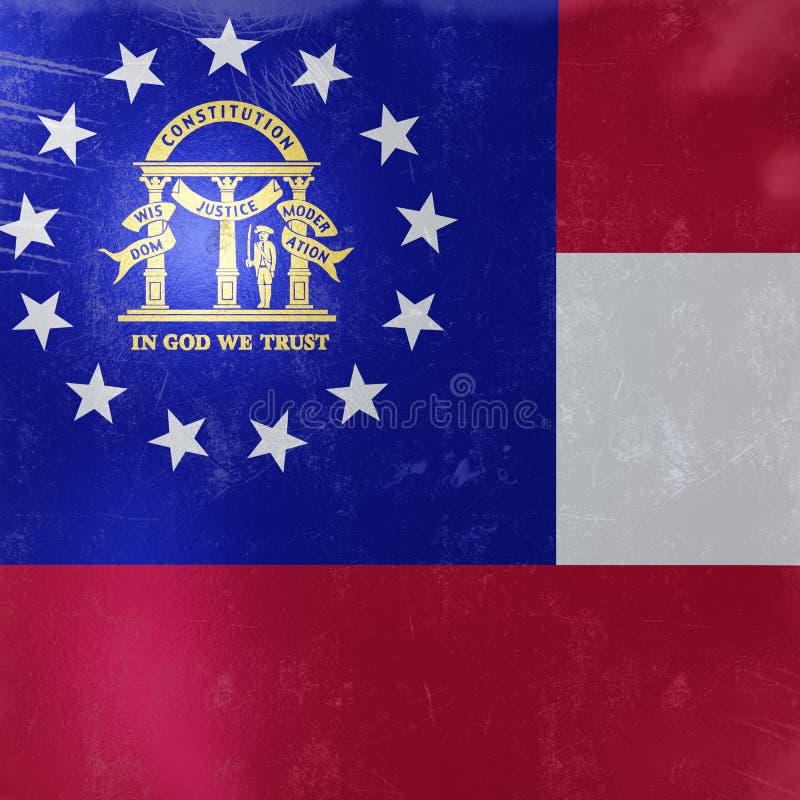 Georgia State flag icon stock illustration. Illustration of federal ...