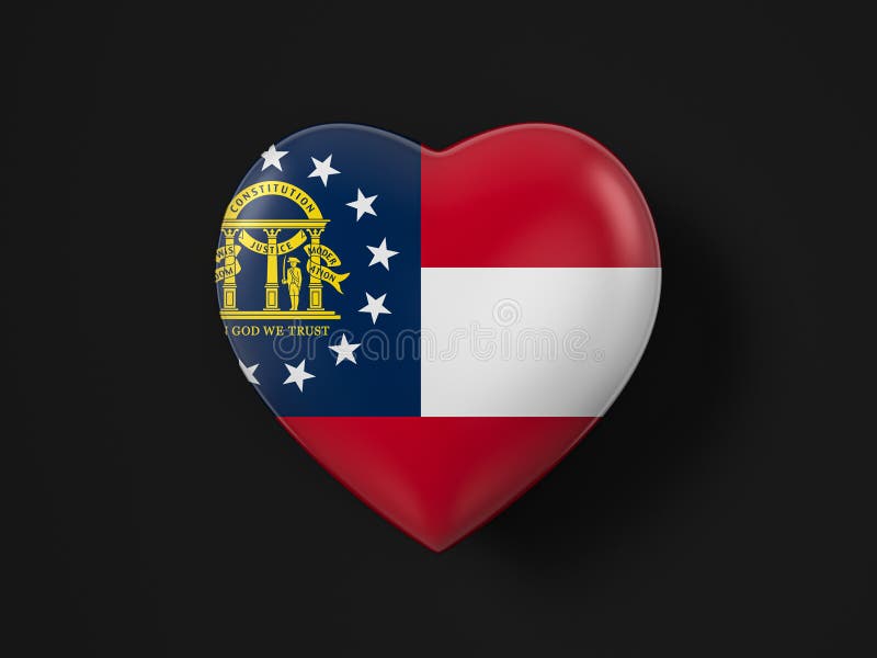Georgia state heart flag stock illustration. Illustration of insignia ...