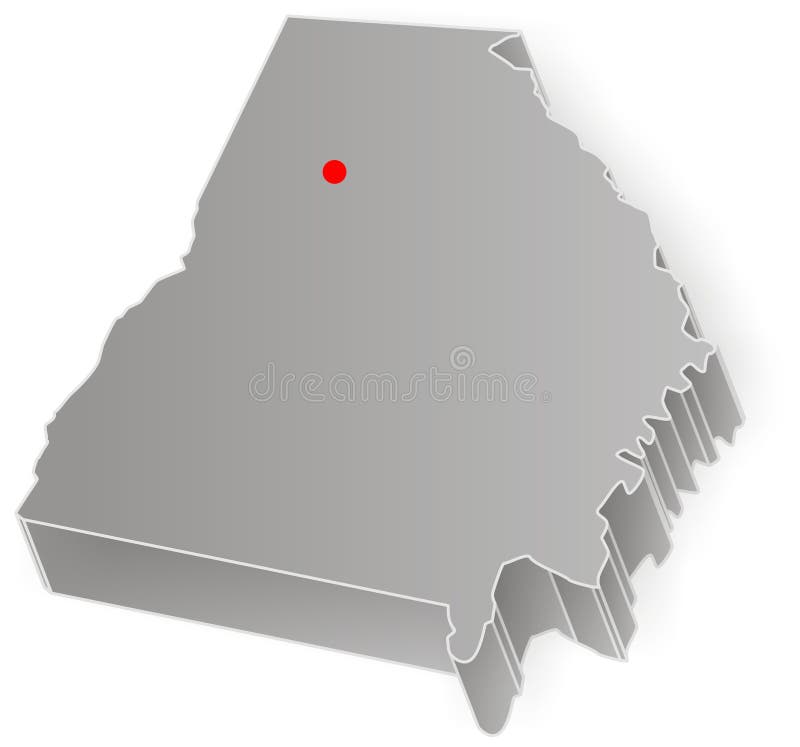 Georgia state map stock vector. Illustration of vector - 50809824