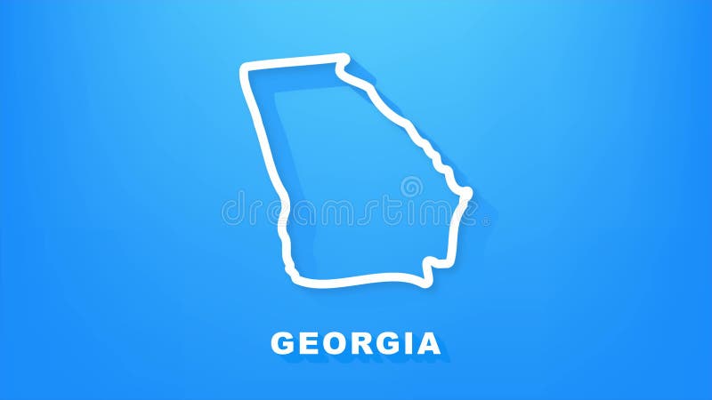 US Georgia State Map Animation. United States of America Country - High ...