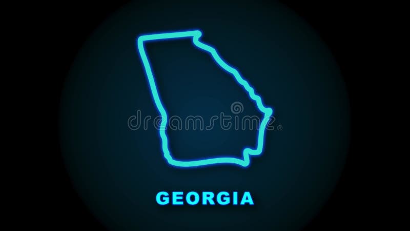 US Georgia State Map Animation. United States of America Country - High ...