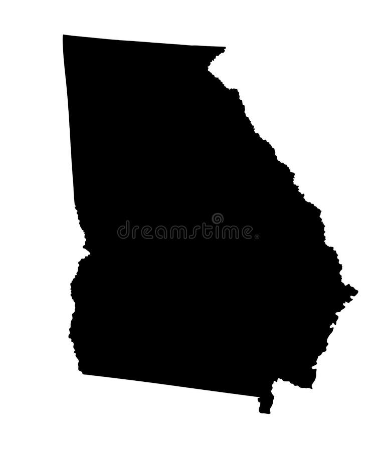 Georgia State Map Silhouette. Stock Illustration - Illustration of blue ... Georgia State Map Silhouette. Stock Illustration - Illustration of blue ...