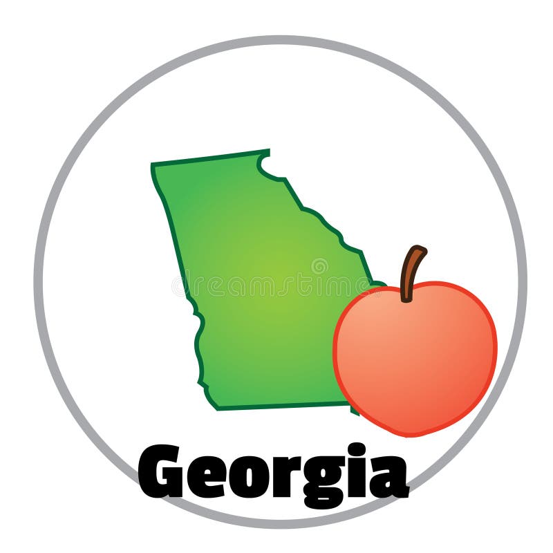 Georgia State Map. Vector Illustration Decorative Design Stock Vector ...