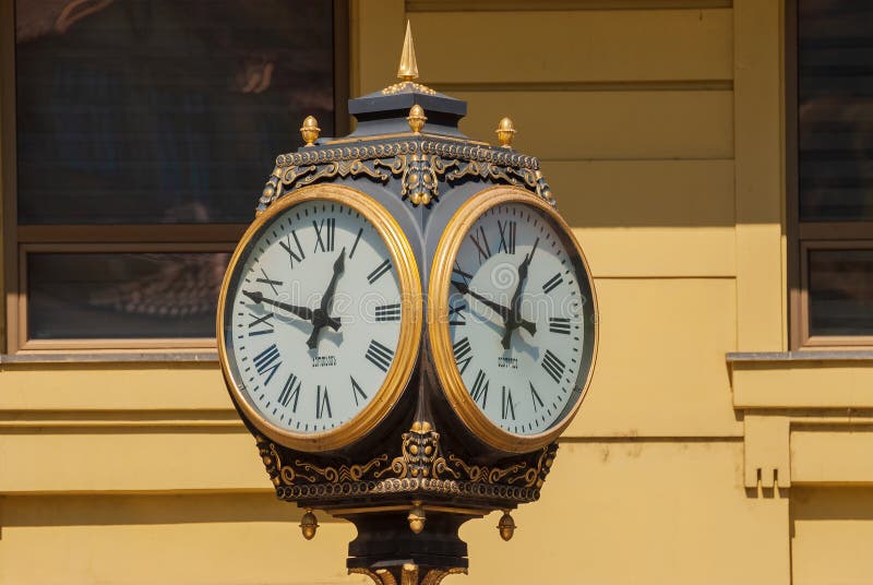 Georgia, Tbilisi - September 25, 2022: Street Clock in Tbilisi ...