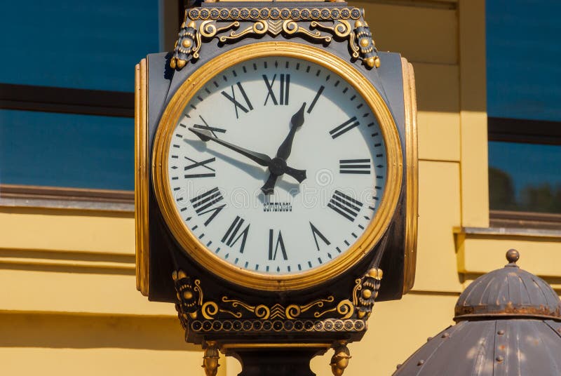 Georgia, Tbilisi - September 25, 2022: Street Clock in Tbilisi ...