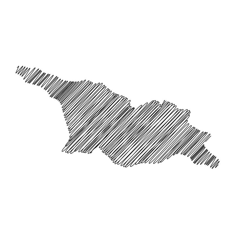 Georgia Thread Map Line Vector Illustration Stock Vector - Illustration ...